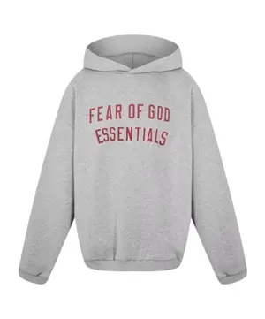 Fear Of God Logo Hooded Sweatshirt - Gray