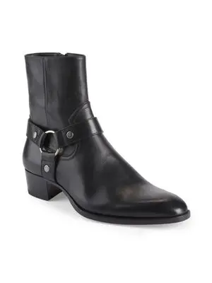 Saint Laurent Wyatt Harness Ankle Boots