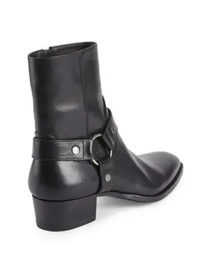 Saint Laurent Wyatt Harness Ankle Boots