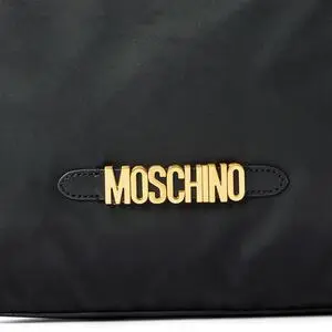 Moschino Tote Bag With Gold Tone Logo