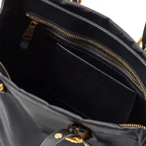 Moschino Tote Bag With Gold Tone Logo