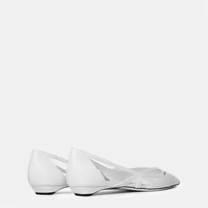 Prada Openwork Ballet Flats - White