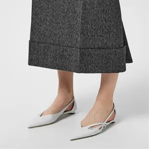 Prada Openwork Ballet Flats - White