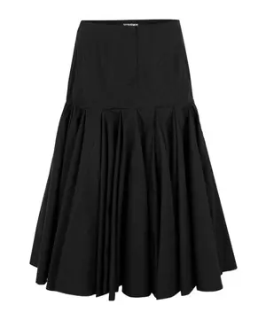 Jacquemus Belt Loop Skirt With Ruffled Hem - Black