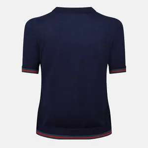 Gucci Crew Neck Knitted Jumper With Striped Trim