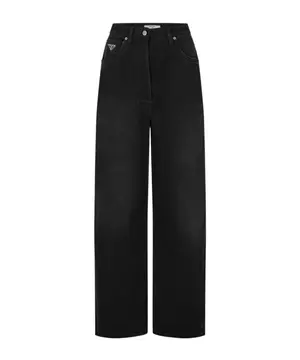 Prada Wide Leg Jeans - Black