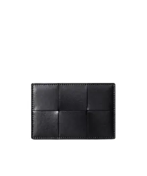 Bottega Veneta Intreccio Urban Leather Card Holder - Black