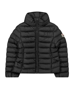 Moncler Quilted Zip-up Cotton Coat - Black