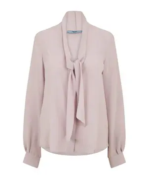 PRADA Prada Long Sleeve Shirt With Pussy Bow