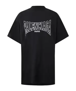 Balenciaga Logo Short-sleeved T-shirt - Black