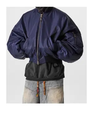 Balenciaga Zipper Long Sleeve Cotton Coat
