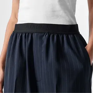 Balenciaga Pinstriped Elastic Waist Trousers