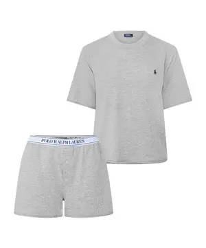 Polo Ralph Lauren Short Sleeve Pyjama Set - Gray