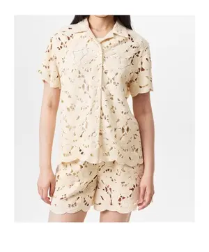Moncler Floral Lace Shirt - White