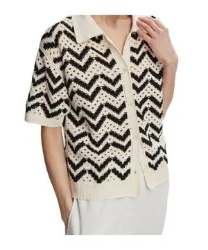 Varley Anais Zigzag Knit Top