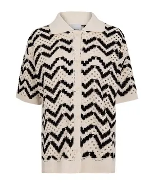 Varley Varley Anais Zigzag Knit Top Birch