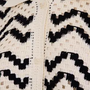 Varley Anais Zigzag Knit Top - Birch