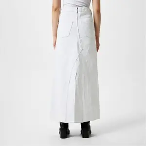 MAISON MARGIELA Painted Denim Maxi Skirt