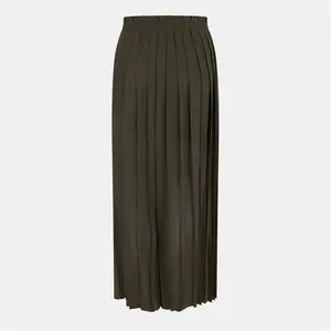 AMI Paris Pleated Maxi Skirt With Belt