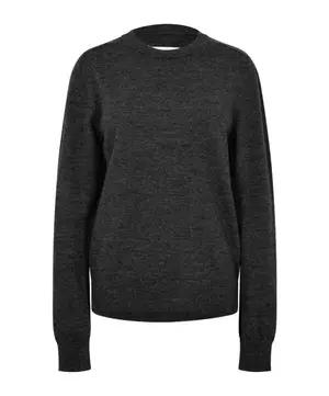 MAISON MARGIELA Crew Neck Sweater With Suede Elbow Patches