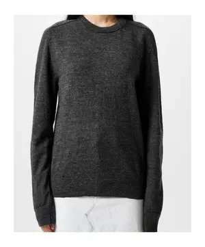 MAISON MARGIELA Crew Neck Sweater With Suede Elbow Patches