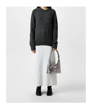 MAISON MARGIELA Crew Neck Sweater With Suede Elbow Patches - No
