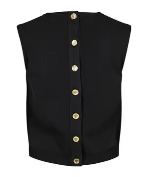 Givenchy Sleeveless Knit Top With Back Buttons