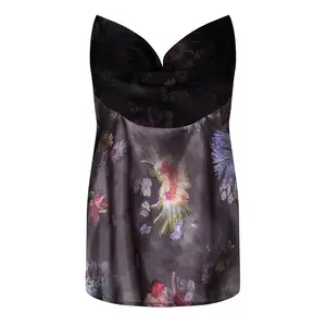 Y/project Draped Neck Floral Print Top