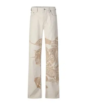 Burberry Printed Denim Trousers