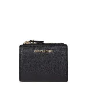 Michael Kors Logo Plaque Bi-fold Wallet - Black