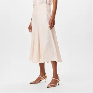 Fendi Printed Zipper Midi Skirt - White