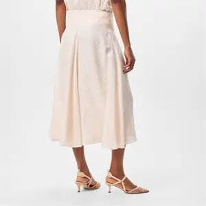 Fendi Printed Zipper Midi Skirt - White