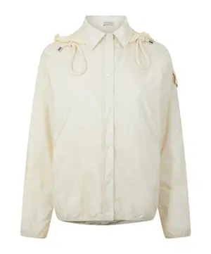 Moncler Hooded Casual Jacket With Detachable Hood - White