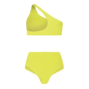 Off-White One-shoulder Split Swimsuit