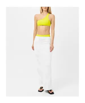 Off-White One-shoulder Split Swimsuit