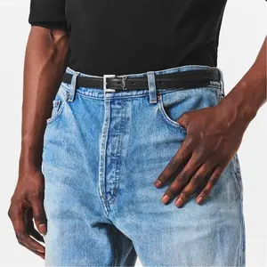 Saint Laurent Thin Logo Belt