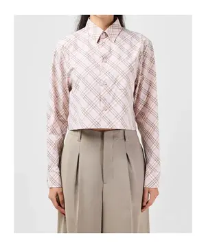 Burberry Plaid Cropped Shirt