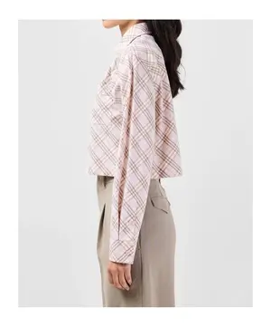 Burberry Plaid Cropped Shirt