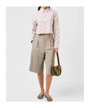 Burberry Plaid Cropped Shirt