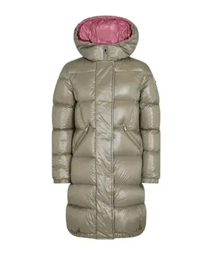 Moncler Bellevue Quilted Hooded Down Jacket - Gray