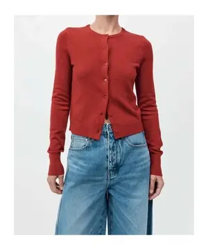 ST. AGNI Round Neck Long Sleeve Knitted Sweater