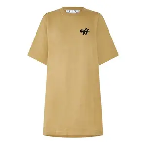Off-White Printed Short Sleeve T-shirt - Nude