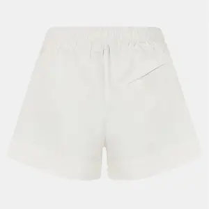 GANNI Logo Detail Elastic Waist Shorts - White