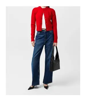 AMI Paris Wool Knit Crewneck Cardigan