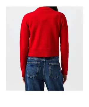 AMI Paris Wool Knit Crewneck Cardigan