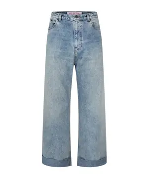 Valentino Garavani Wide-leg Denim Trousers
