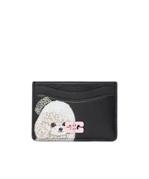 GANNI Logo Card Holder - Black