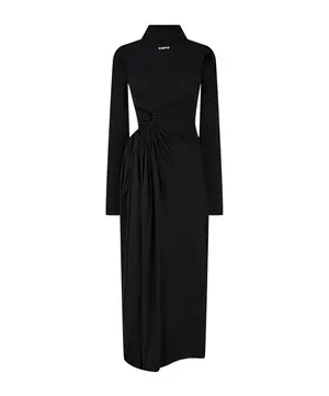 Off-White Ruched Maxi Dress