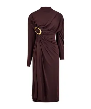 Bottega Veneta Pleated Long-sleeved Dress
