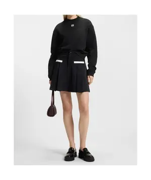 Hugo Boss Mock Neck Sweatshirt With Ribbed Trims - No